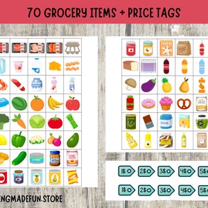 Grocery Shopping Game: Pretend Play Activity (digital Download) - Etsy
