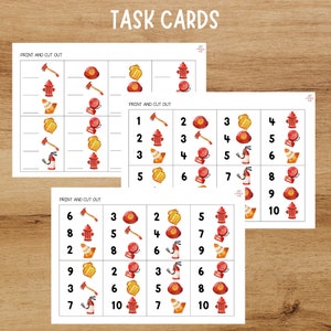 Firefighters Counting, Printable Flisat Insert, Trofast Insert ...