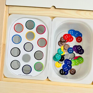 Matching Colors Printable Flisat Insert, Trofast Insert, Preschool ...