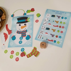 Build a Snowman Activity for Toddler, Busy Book Printable, Winter ...