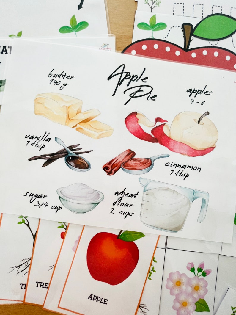 Apple Unit Study: Life Cycle & Anatomy Printable Activities (PDF) - Etsy