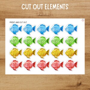 Feed the Penguin Counting, Printable Flisat Insert, Trofast Insert ...