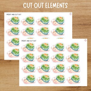 Spring Snails Counting to 20, Printable Flisat Insert, Trofast Insert ...