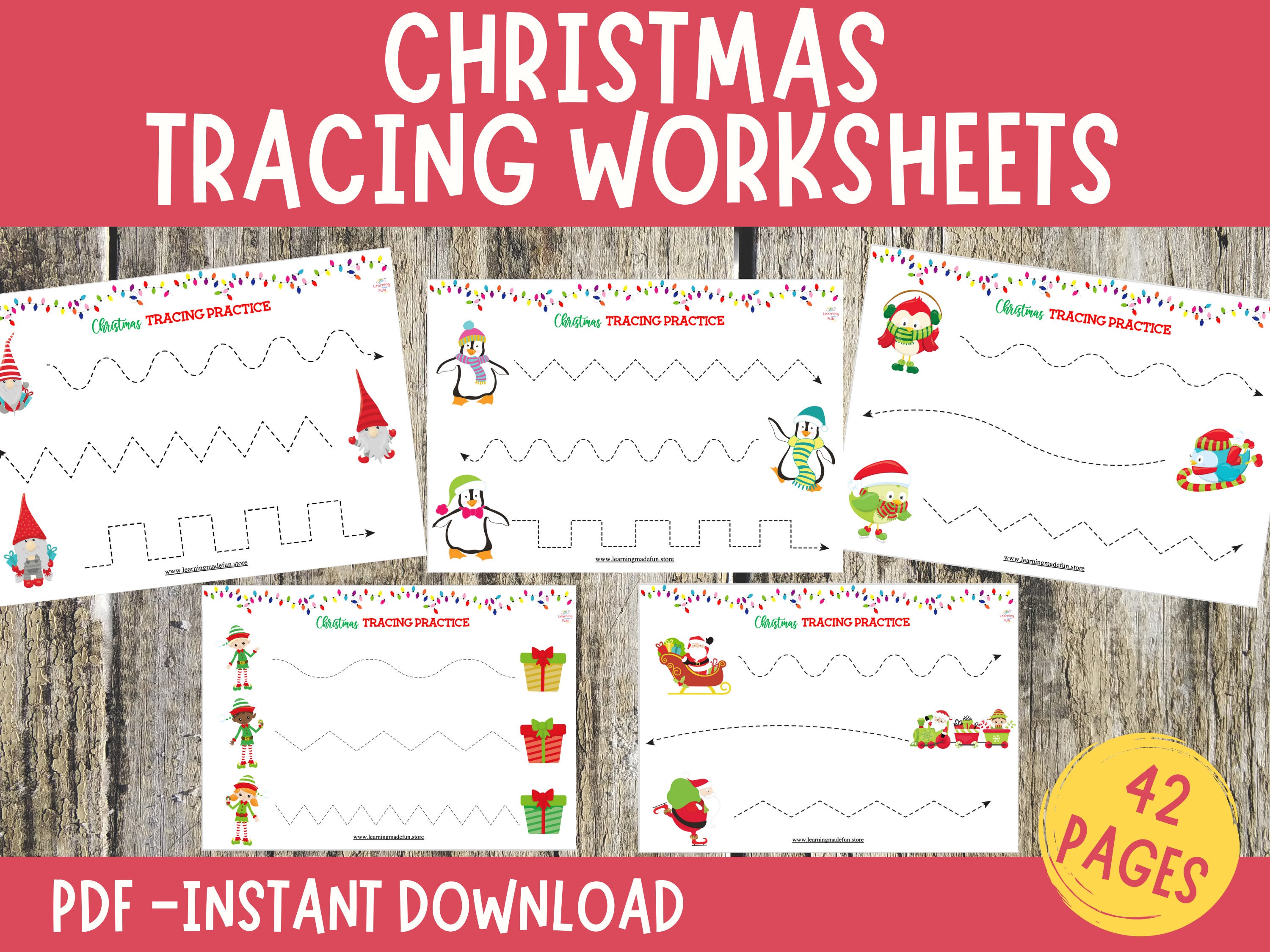 Christmas Tracing Practice Tracing Lines Fine Motor Skills - Etsy
