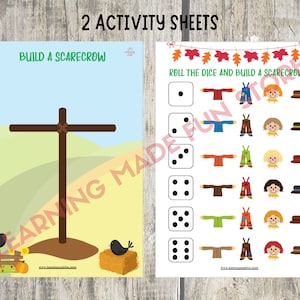 Build a Scarecrow Game: Autumn Toddler Activity, Busy Book (PDF) - Etsy