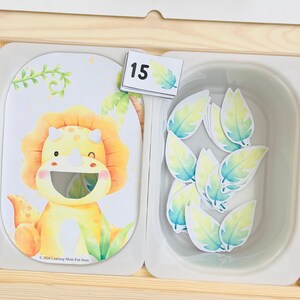 Feed the Dino Flisat Insert, Dinosaur Counting Activity, Printable ...