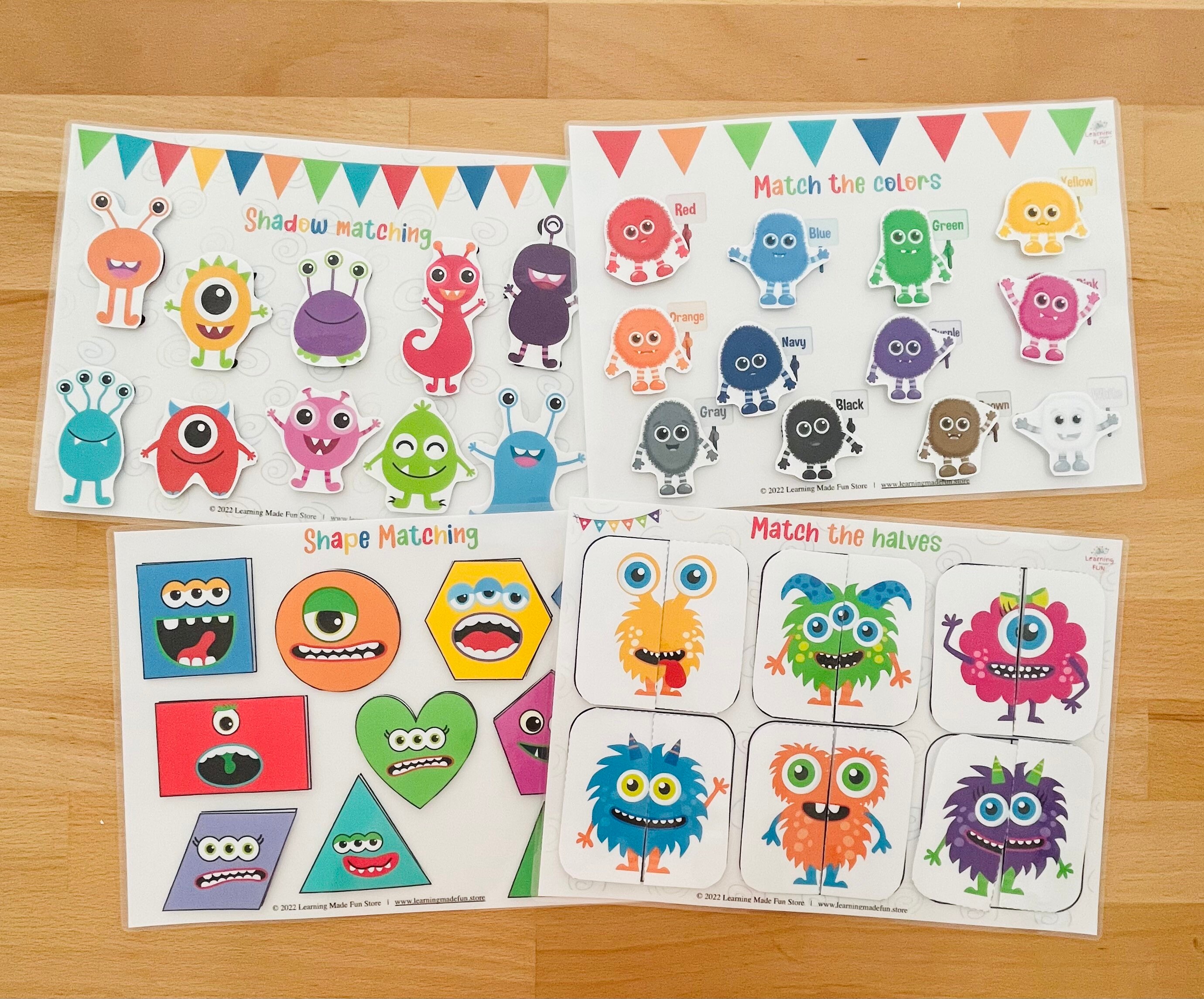 Monsters Toddler Busy Book Preschool Learning Binder - Etsy