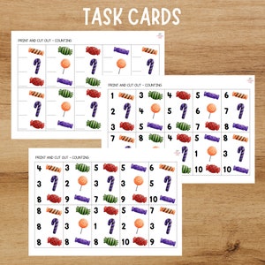 Trick or Treat Candy Counting, Printable Flisat Insert, Trofast Insert ...