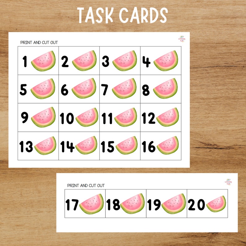 Watermelon Counting Flisat Insert, Gnome Pretend Play (printable) - Etsy