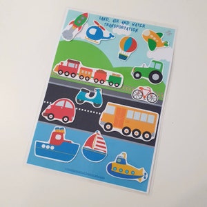 Land Air Water Transportation, Transportation Sorting Game, Preschool ...