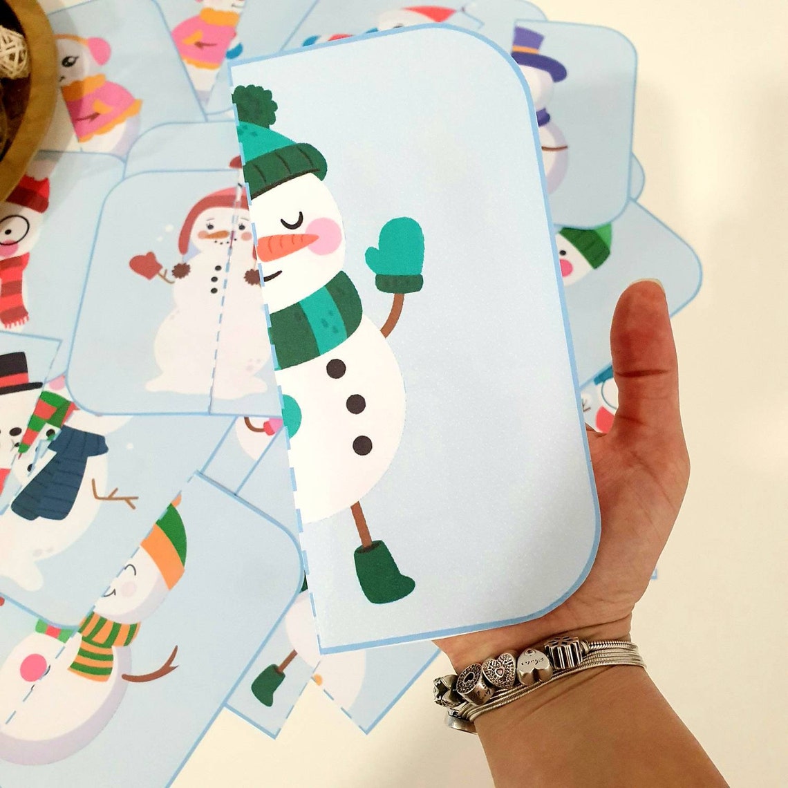 Winter Matching Game for kids Snowman Matching Activity | Etsy