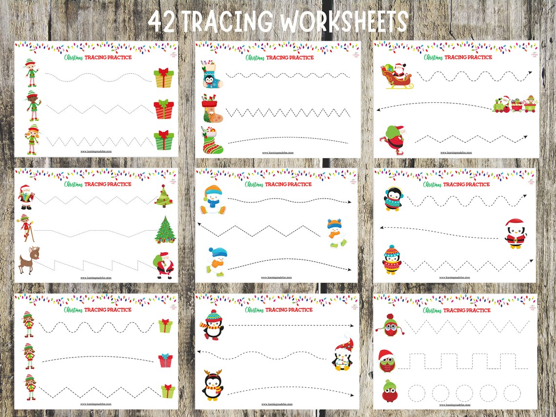 Christmas Tracing Practice Tracing Lines Fine Motor Skills - Etsy