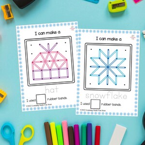 Winter Geoboard Task Cards, Winter Unit Activity Mats, Preschool ...