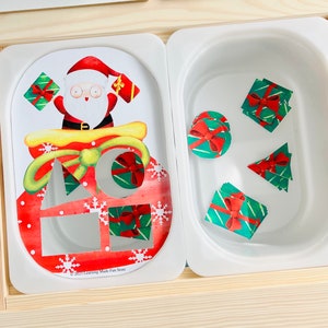 Christmas Shapes Sorting Printable Flisat Insert, Trofast Insert ...