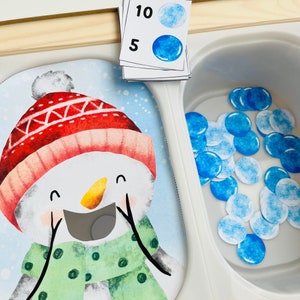 Feed the Snowman Counting, Printable Flisat Insert, Trofast Insert ...