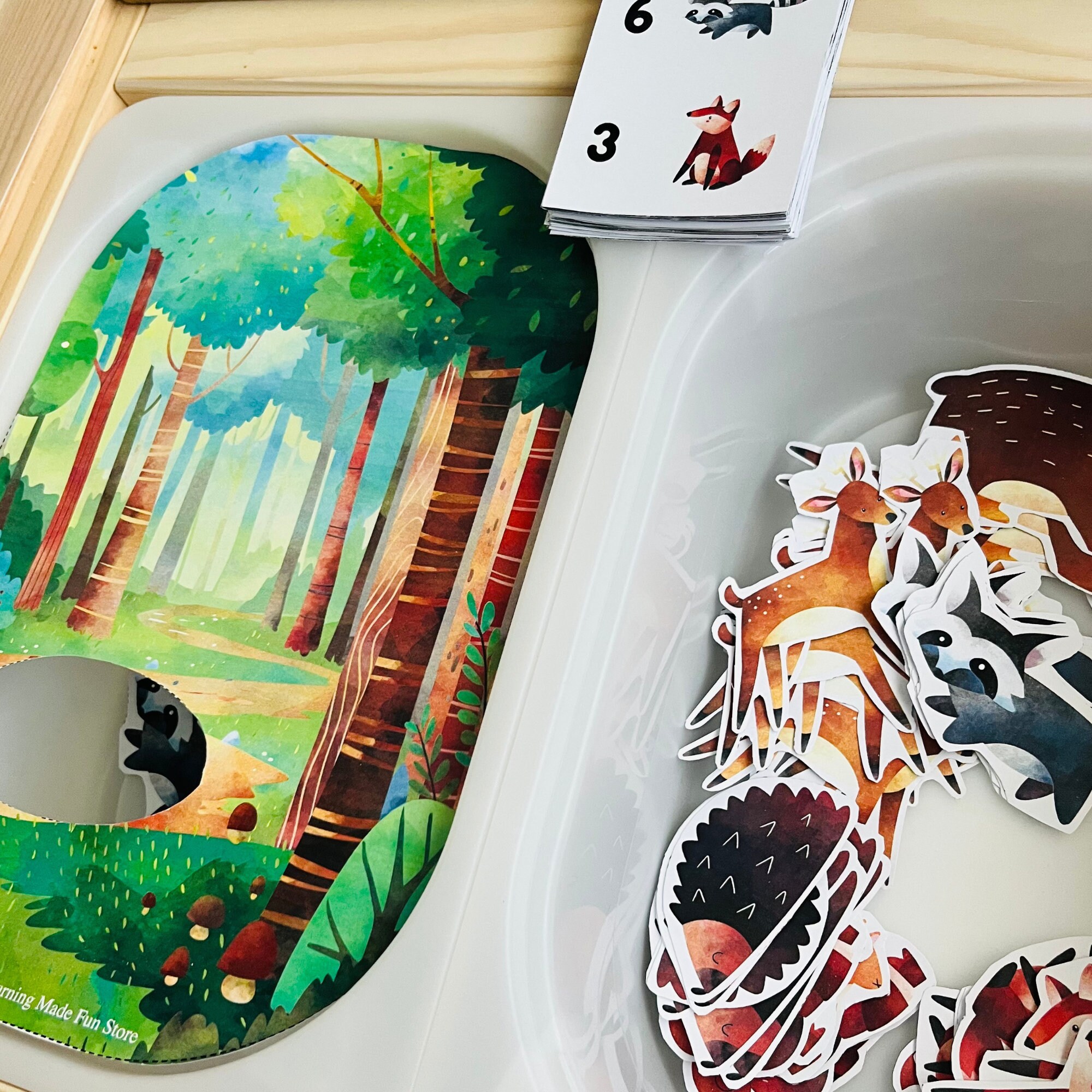 Forest Animals Counting Flisat Insert: Preschool Learning (digital ...