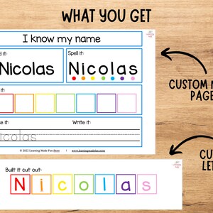 Personalized Name Tracing Worksheet: Spell & Write Activity (PDF) - Etsy