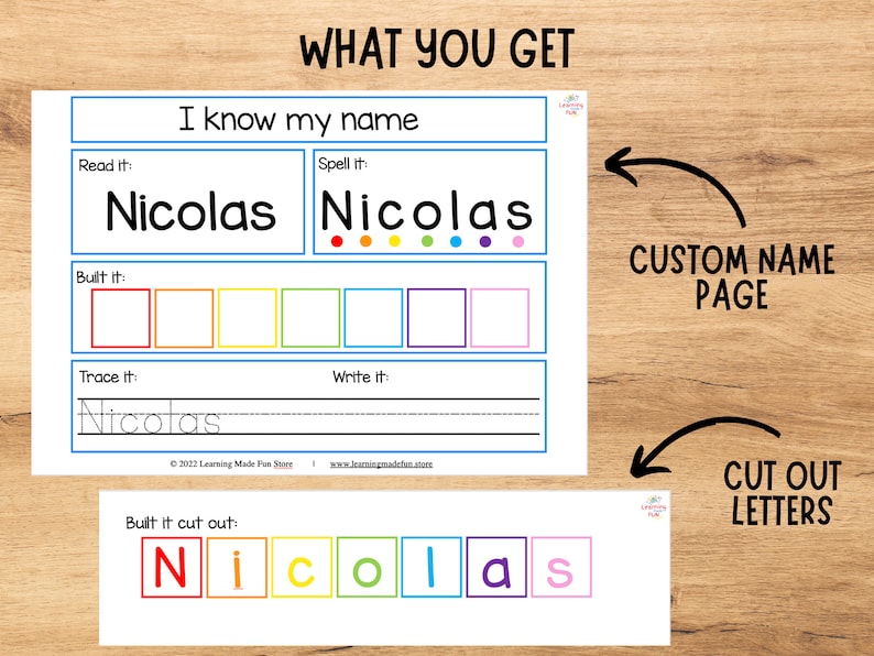 Personalized Name Tracing Worksheet: Spell & Write Activity (PDF) - Etsy