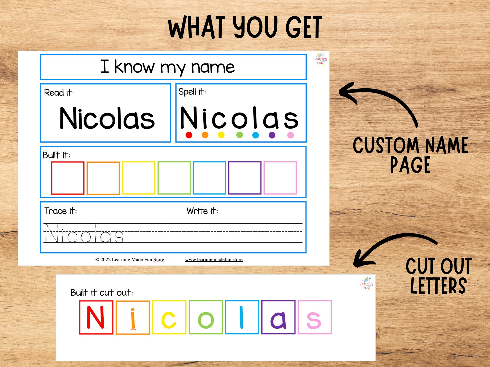 EDITABLE Name Tracing Builder I Can Spell My Name Puzzle First - Etsy