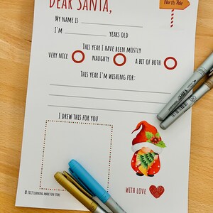 Letter to Santa Template: Kids Christmas Wish List (printable PDF) - Etsy