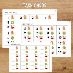 Feed Santa Flisat Insert, Christmas Counting Activity, Printable ...