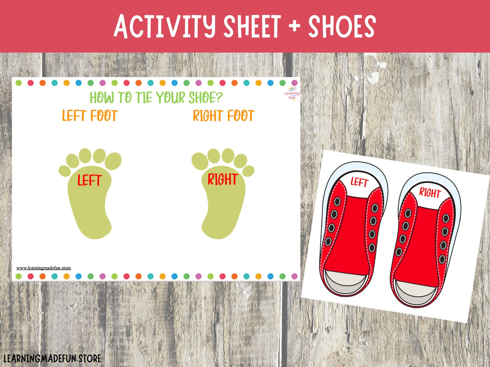 Shoe Tying Practice for Kids Fine Motor Skills Preschool - Etsy