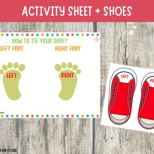 Shoe Tying Practice for Kids, Fine Motor Skills, Preschool Printables ...