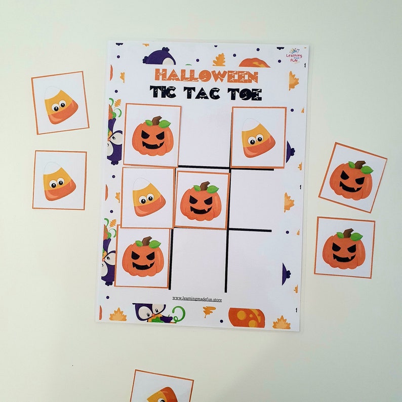 Halloween Tic Tac Toe Printable Game Printable Halloween - Etsy