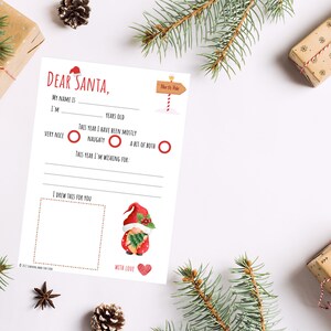 Letter to Santa Template: Kids Christmas Wish List (printable PDF) - Etsy