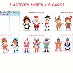 Christmas Matching Game for Toddlers, Busy Book Printable for Kids ...