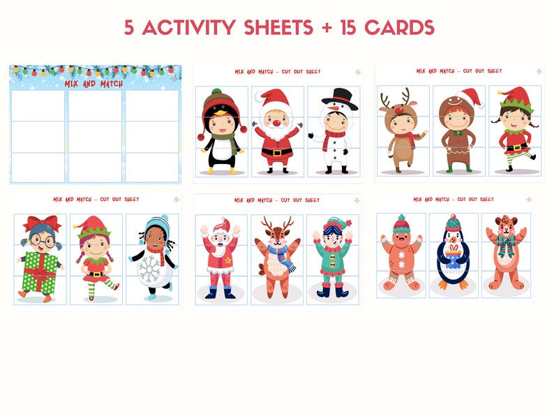 Christmas Matching Game for Toddlers Busy Book Printable for - Etsy