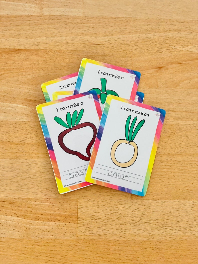 Vegetables Play Dough Mats: Montessori Toddler Activities (digital ...