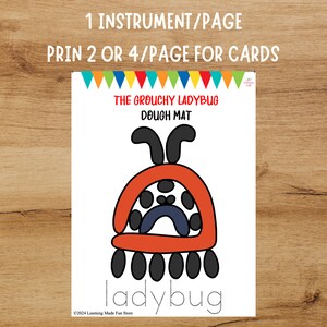The Grouchy Ladybug Play Dough Mats, Printable Play Doh Toddler ...