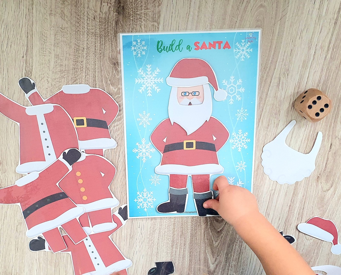 Build a Santa Christmas Activity Toddler Busy Book - Etsy