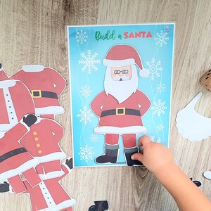 Build a Santa, Christmas Activity Toddler, Busy Book Printable, Winter ...
