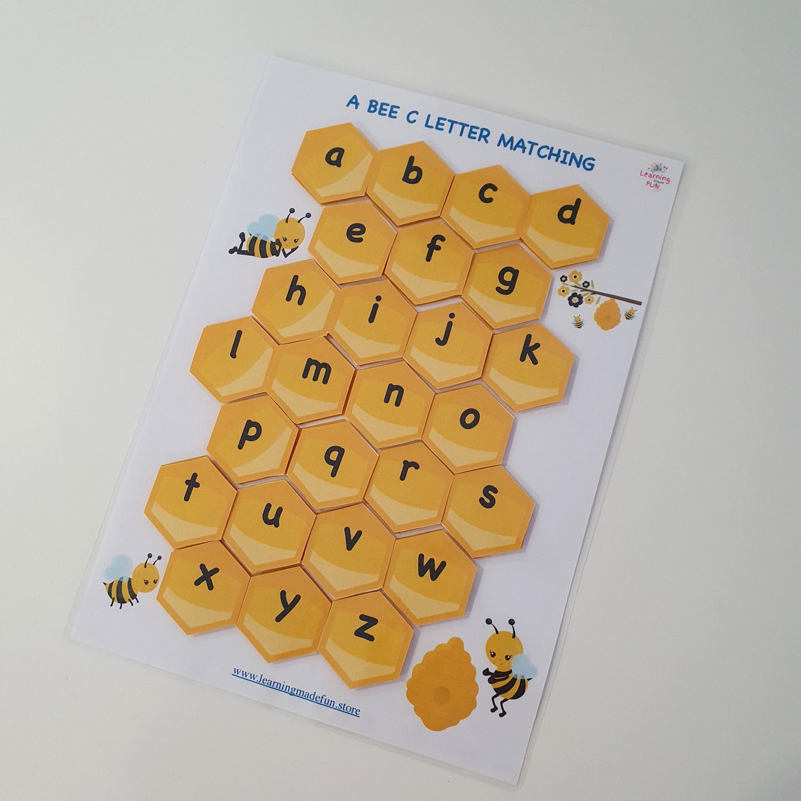 ABC Matching Game Letter Matching Alphabet Uppercase and - Etsy