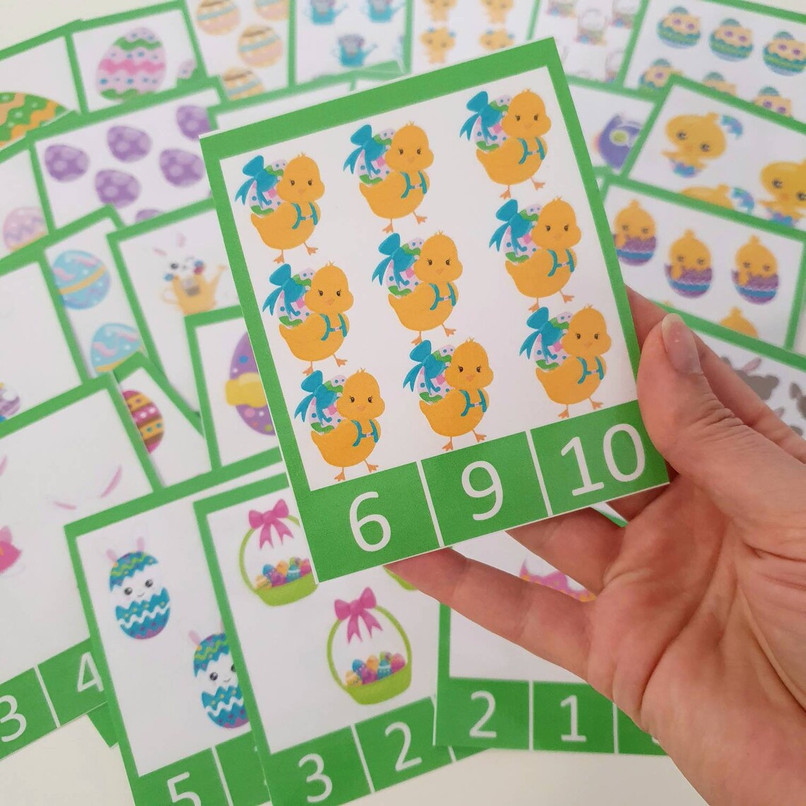 Easter Count Clip Cards Numbers 1-10 Count and Clip Activity - Etsy