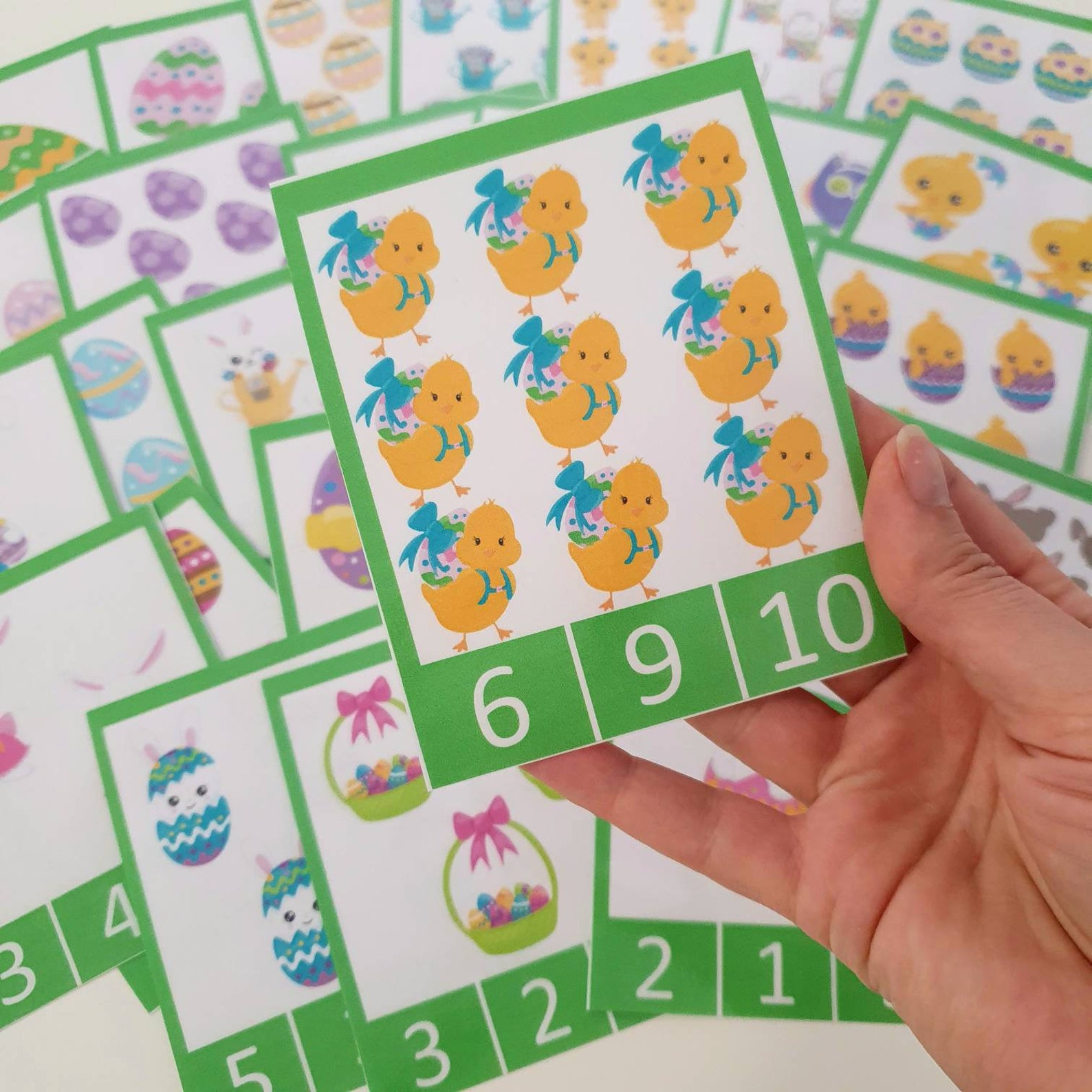 Easter Count Clip Cards Numbers 1-10 Count and Clip Activity - Etsy