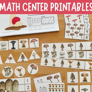 Mushrooms Unit Study: Preschool Curriculum, Montessori Activities (PDF ...