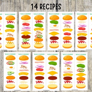 Build a Burger Pretend Play Set: Printable Learning Activity (PDF) - Etsy