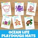 Ocean Life Play Dough Mats, Sea Animals Play Doh Activity, for ...