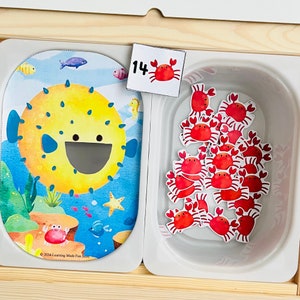 Feed Puffer Fish Counting, Printable Flisat Insert, Trofast Insert ...