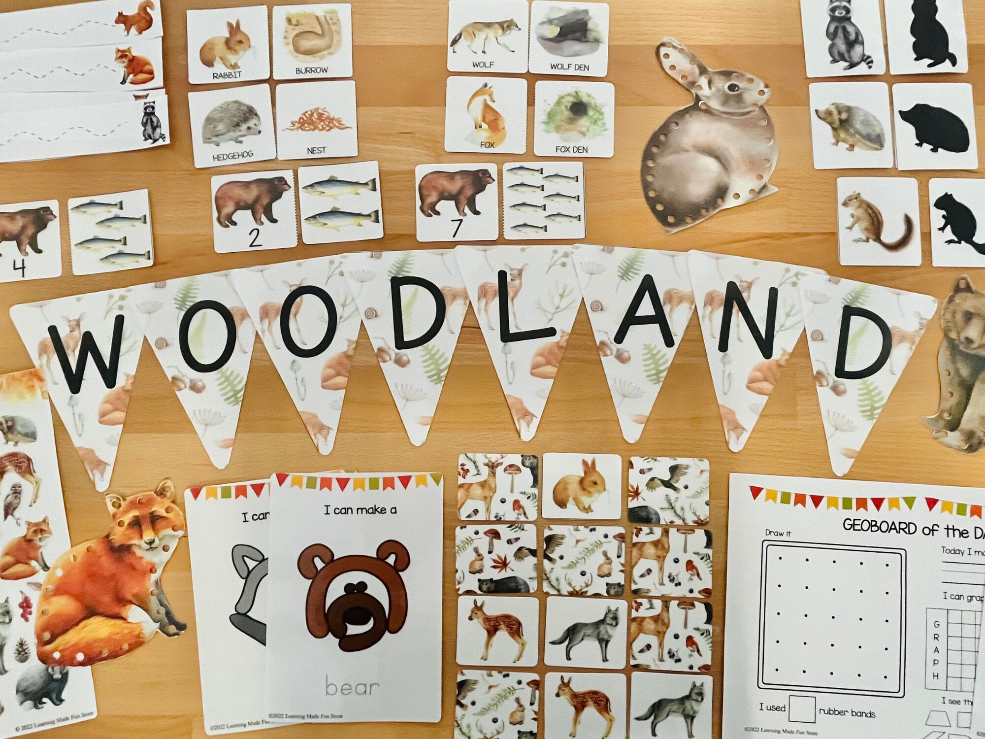 Woodland Unit Study, Forest Animals Printable (PDF) - Etsy