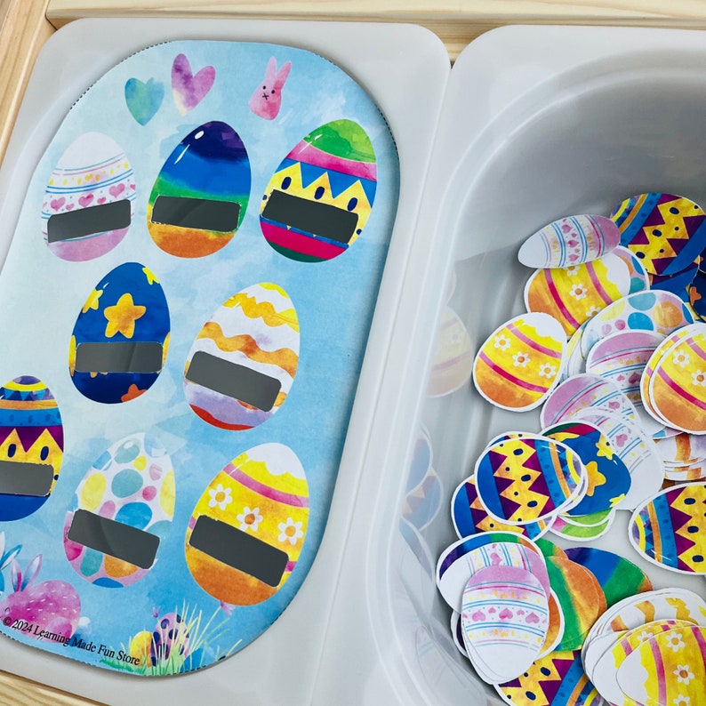 Easter Egg Pattern Sorting Flisat Insert, Toddler Preschool (printable ...