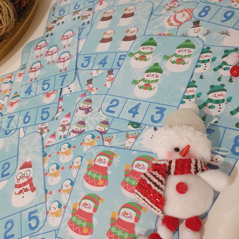 Winter Count Clip Cards Numbers 1-10 Count and Clip Activity | Etsy