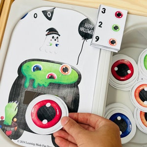 Halloween Eyes Potion Counting, Printable Flisat Insert, Trofast Insert ...