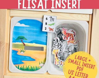 Snowflakes Pattern Sorting, Printable Flisat Insert, Trofast Insert ...