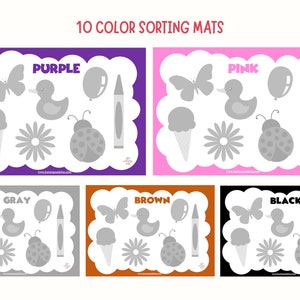 Color Matching Activities, Color Sorting, Toddler Busy Book, Printable ...