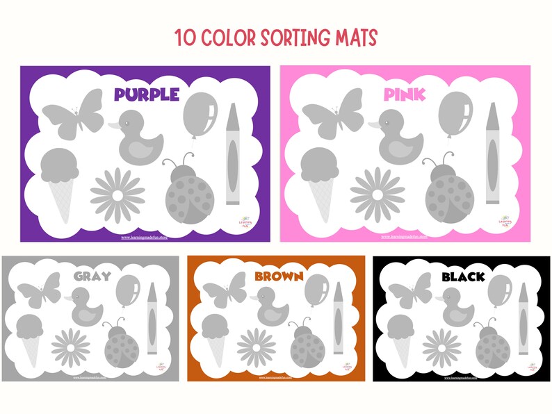 Color Matching Activities Color Sorting Toddler Busy Book - Etsy