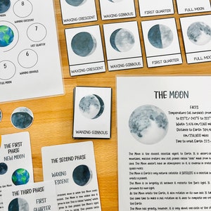 Moon Phases Unit Study, Phases of the Moon Learning Activity, Pre-k ...